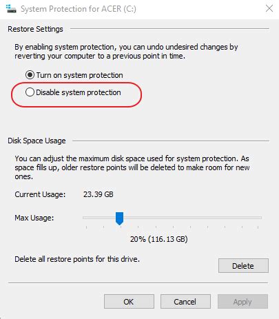 System Protection Always Turns On By Itself Windows 10 Forums
