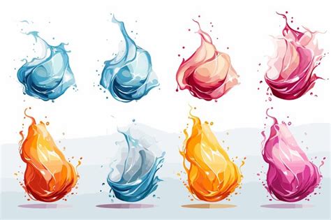 Premium Vector Set Of Watercolor Blobs Isolated On White Background