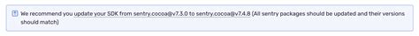 Update Warning For Ios · Issue 628 · Getsentrysentry Dart · Github