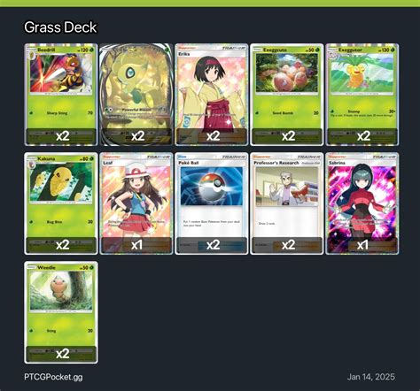 Grass Deck Pokémon Tcg Pocket