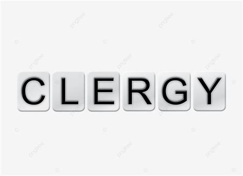 Clergy Isolated Tiled Letters Concept And Theme Tiles Background