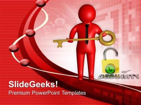 key security concept for protection powerpoint templates ppt