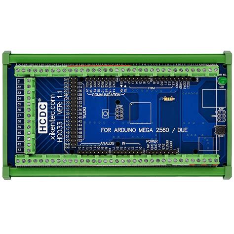 Din Rail Mount Pinout Breakout Terminal Block Module For Arduino Mega