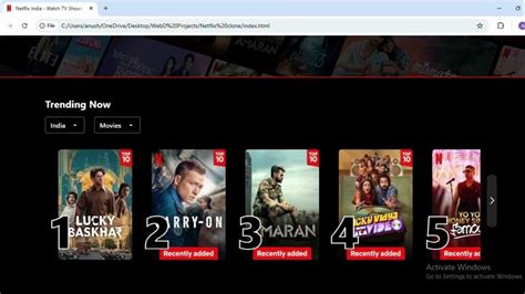 Netflix Clone Using Only Html And Vanilla Css Youtube