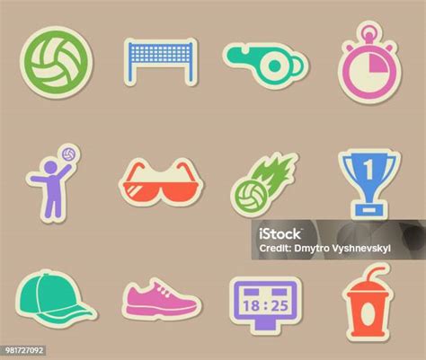 배구공 아이콘 세트 Championship에 대한 스톡 벡터 아트 및 기타 이미지 Championship 경기 스포츠 경쟁 Istock