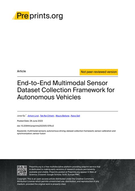 pdf end to end multimodal sensor dataset collection framework for