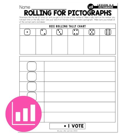 Lucky To Learn Math Lesson 66 Read And Create Pictographs Differentiation Rolling For
