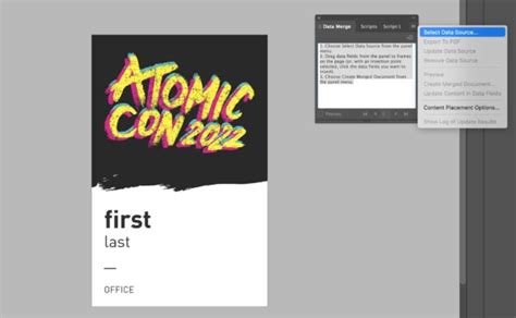 Use Indesigns Data Merge Feature To Create Name Tags