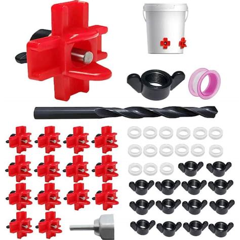 Kiwdzfu 15 Pack Horizontal Chicken Nipple Waterer Non Leak Design With