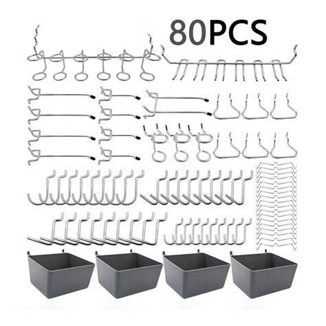 80 Piece Pegboard Hook Set Pegboard Hook Set With Pegboard Box And Pegboard Lock Used To
