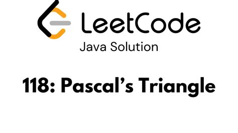 Java Solution Pascals Triangle Leetcode Youtube