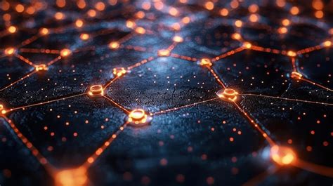 Abstract Design Of A Data Network With Glowing Nodes And Connections Premium AI Generated Image