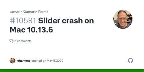 Slider Crash On Mac 10136 · Issue 10581 · Xamarinxamarinforms · Github