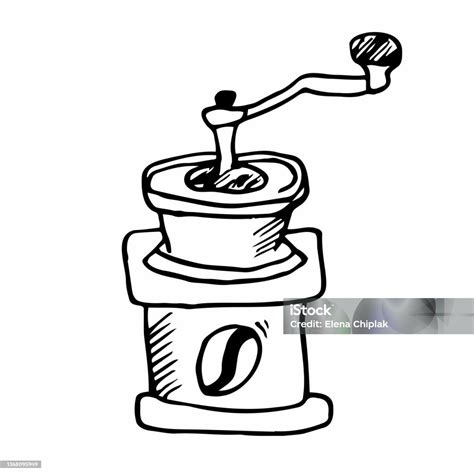 워든 케이스의 클래식 커피 그라인더 벡터에 낙서 커피 그라인더 아이콘 벡터에서 손으로 그린 커피 그라인더 그림 기계류에 대한 스톡 벡터 아트 및 기타 이미지 Istock