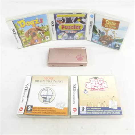 Nintendo Rose Pink Ds Lite Nintendo Dogs Limited Edition Console Games