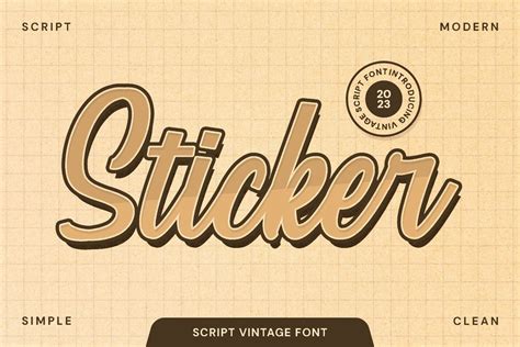 Sticker Regular Font Xfonts Pro