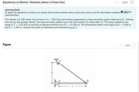 Solved Equations Of Motion Rotation About A Fixed Axis 1 Of