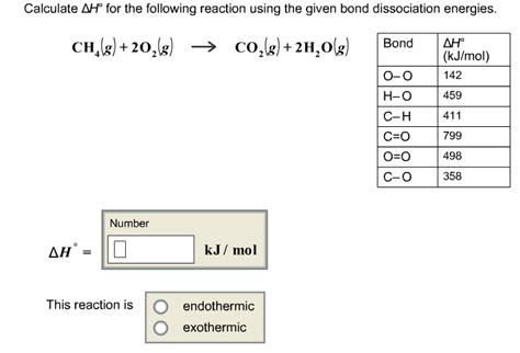 solved calculate delta h degree for the following reaction