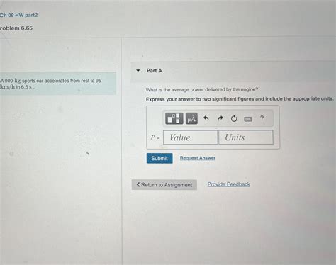 Solved Ch HW Part Roblem A Kg Sports Car Chegg Com