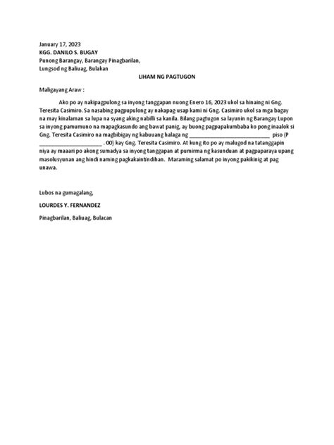 Liham Ng Pagtugon Pdf