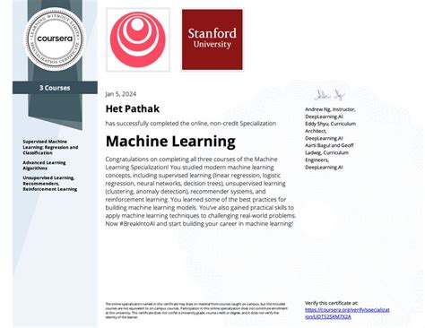 Het Pathak On Linkedin Machinelearning Ai Specializationcomplete
