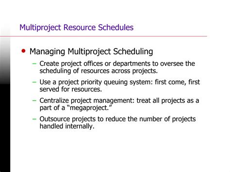 Lecture 8 Scheduling Resources And Costpptx
