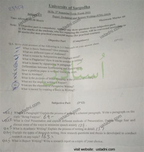 Technical Report Writing Msc It 2021 Uos Past Papers Notes And Help