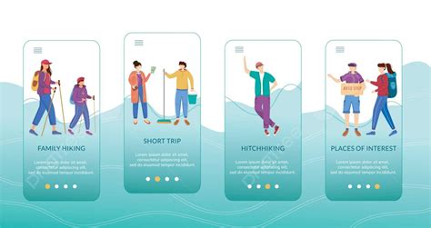 Template For Vector Mobile App Screen For Tourists On A Budget Vector