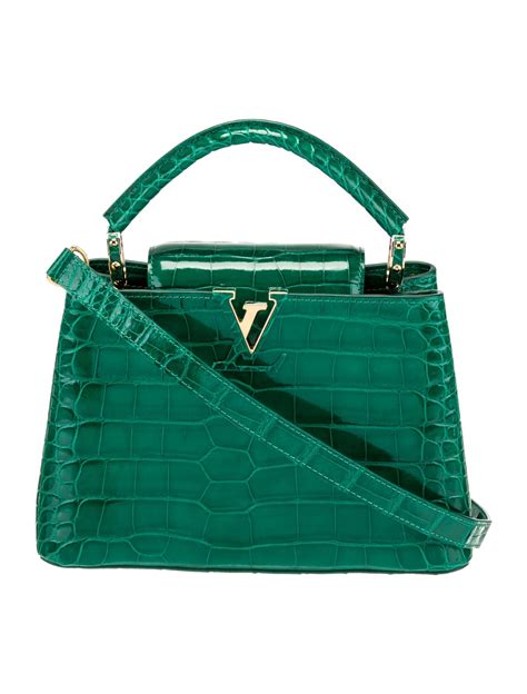 Louis Vuitton Crocodile Capucines Mm Handle Bags Handbags The Realreal