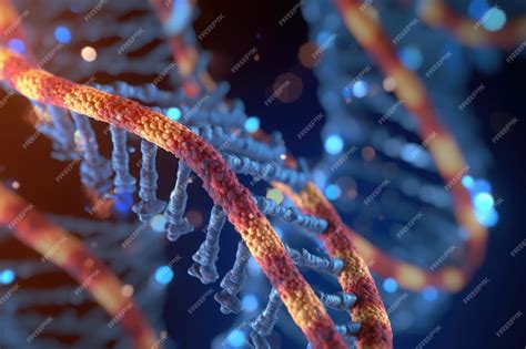 Premium Ai Image Dna Strand Helix Molecular Structure Generative Ai