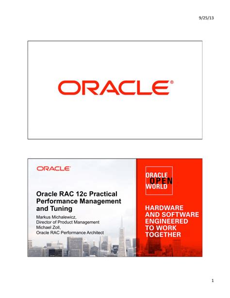 Oracle RAC 12c Practical Performance Management And Tuning
