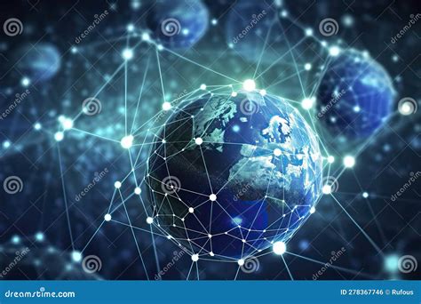 Global Connection Information And Telecommunication Technology And Iot Stock Illustration