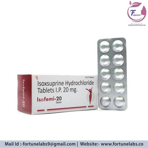 Isoxsuprine Hydrochloride 20mg Tablet At ₹ 560 Box Gynae Range In Panchkula Id 2851769583291