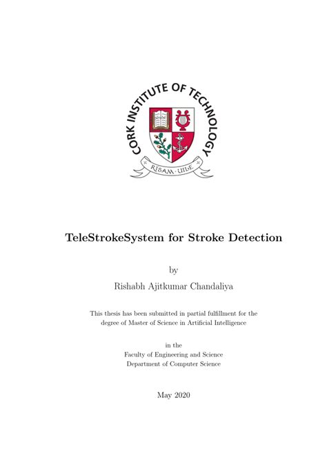 PDF Tele Stroke System For Stroke Detection