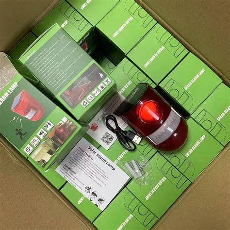 Pir Sensor Solar Warning Lights 1 8m Sensing Distance 6leds Rechargeable Warning Lights For