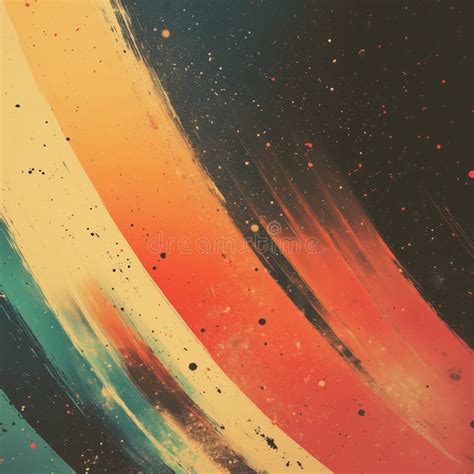 Abstract Retro Diagonal Stripes With Vibrant Gradient Colors Stock