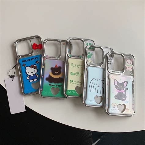 💓실버라인 카드지갑모음💓 키티 곰돌이 강아지 고양이 범퍼케이스 아이폰케이스 유니크 특이한 15프로맥스 14프로맥스 13프로맥스 12프로맥스 귀여운 키치 감성 레트로 에이블리