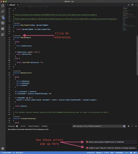 Function References Lookup Fails With Strange Message Issue Microsoft Vscode Github