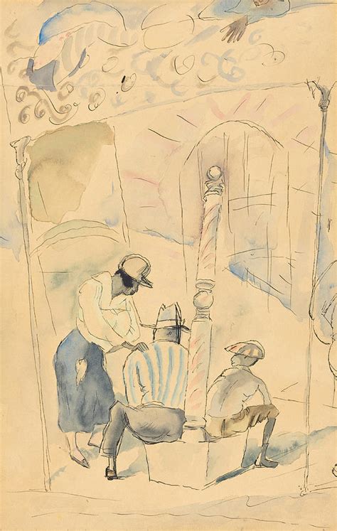 The Handsome Barber Drawing By Jules Pascin Pixels