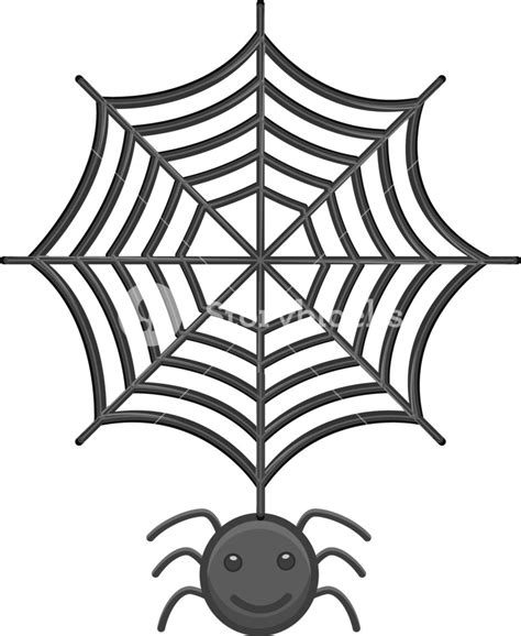 Spider And Web Cartoon Vector Royalty Free Stock Image Storyblocks
