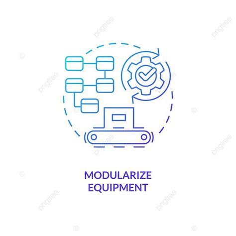 Modularize Equipment Blue Gradient Concept Icon Component Art Quality