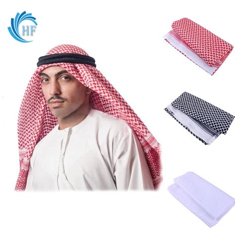 이슬람 전통 의상 레드기도 모자 남자 이슬람 격자 무늬 머리 스카프 유대인 이슬람 Turban 사우디 아라비아 두바이 아랍어