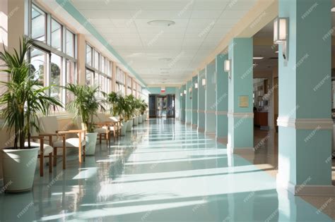 Premium Photo Interior Of Hospital Hallway