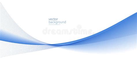 Flowing Blue Curve Shape With Soft Gradient Vector Abstract Background Relaxing And Tranquil