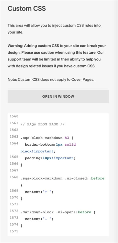 2 ways to add a dropdown accordion to your squarespace website — selah
