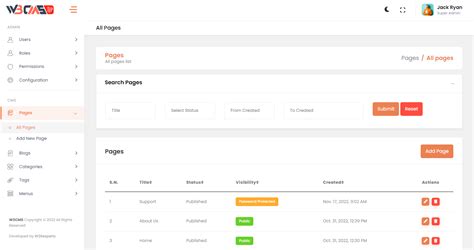 w3cms laravel cms system