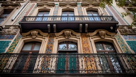 Facade Of A Building Facade Of A Building Country Generative Ai Stock Illustration