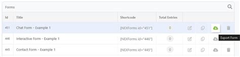 managing forms nex forms