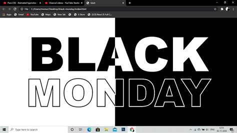 creative css black monday effects css3 responsive text and mousemove effects youtube