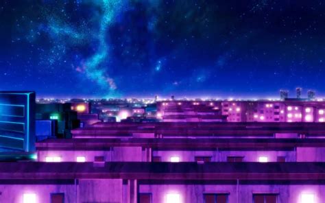 Call Of The Night Stunning Hd Anime Wallpaper Under The Cosmic Sky